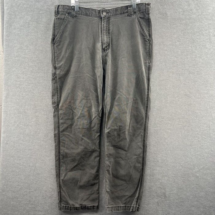 Carhartt carhartt Mens Gray Canvas Utility Work Pants Size 40X32 ...