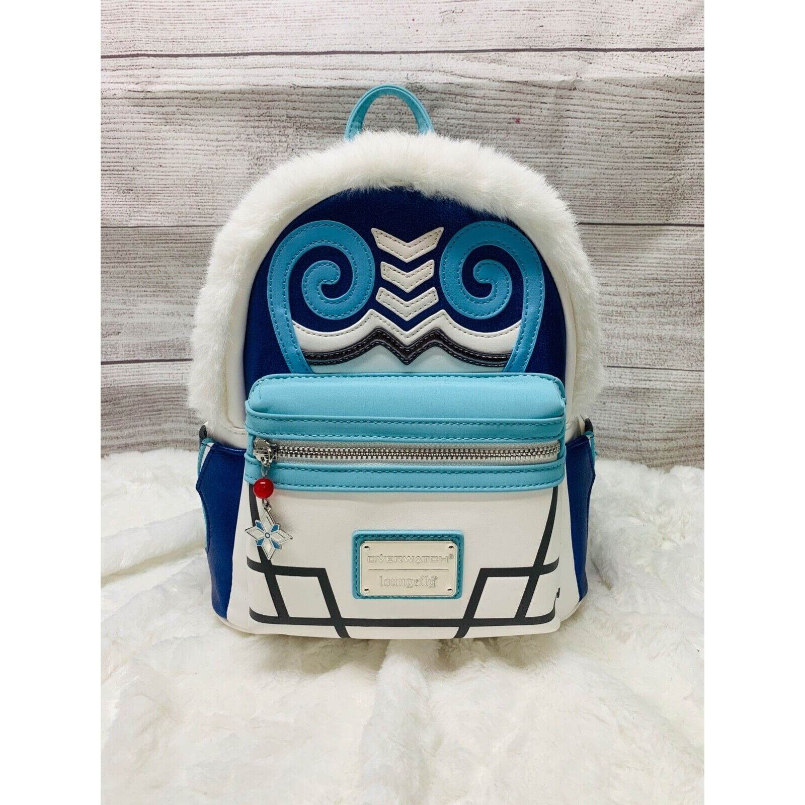 Disney Loungefly Overwatch Mei Fuzzy Furry Figural Cosplay Mini Bac ...