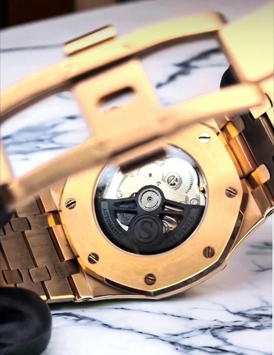 Seiko Seiko Mod Royal Oak Rose Dial Gold Automatic 41mm Watch | Grailed