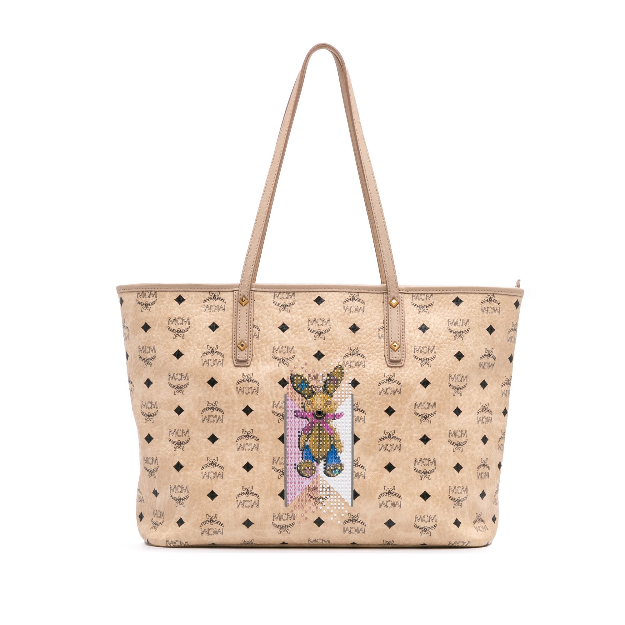MCM MCM Medium Visetos Rabbit Shopper Tote | Grailed