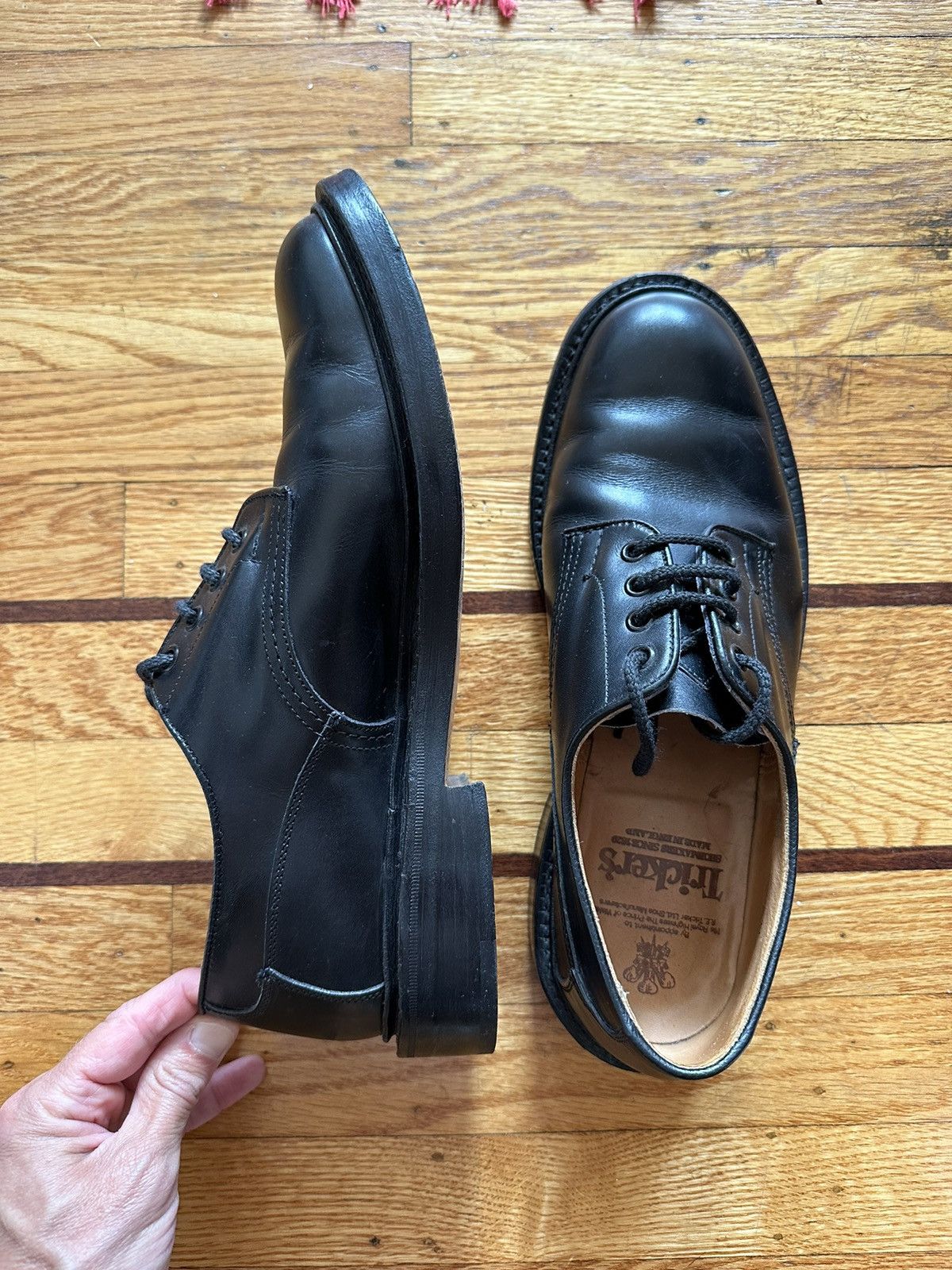 Trickers Black Leather Derby Shoe | Grailed