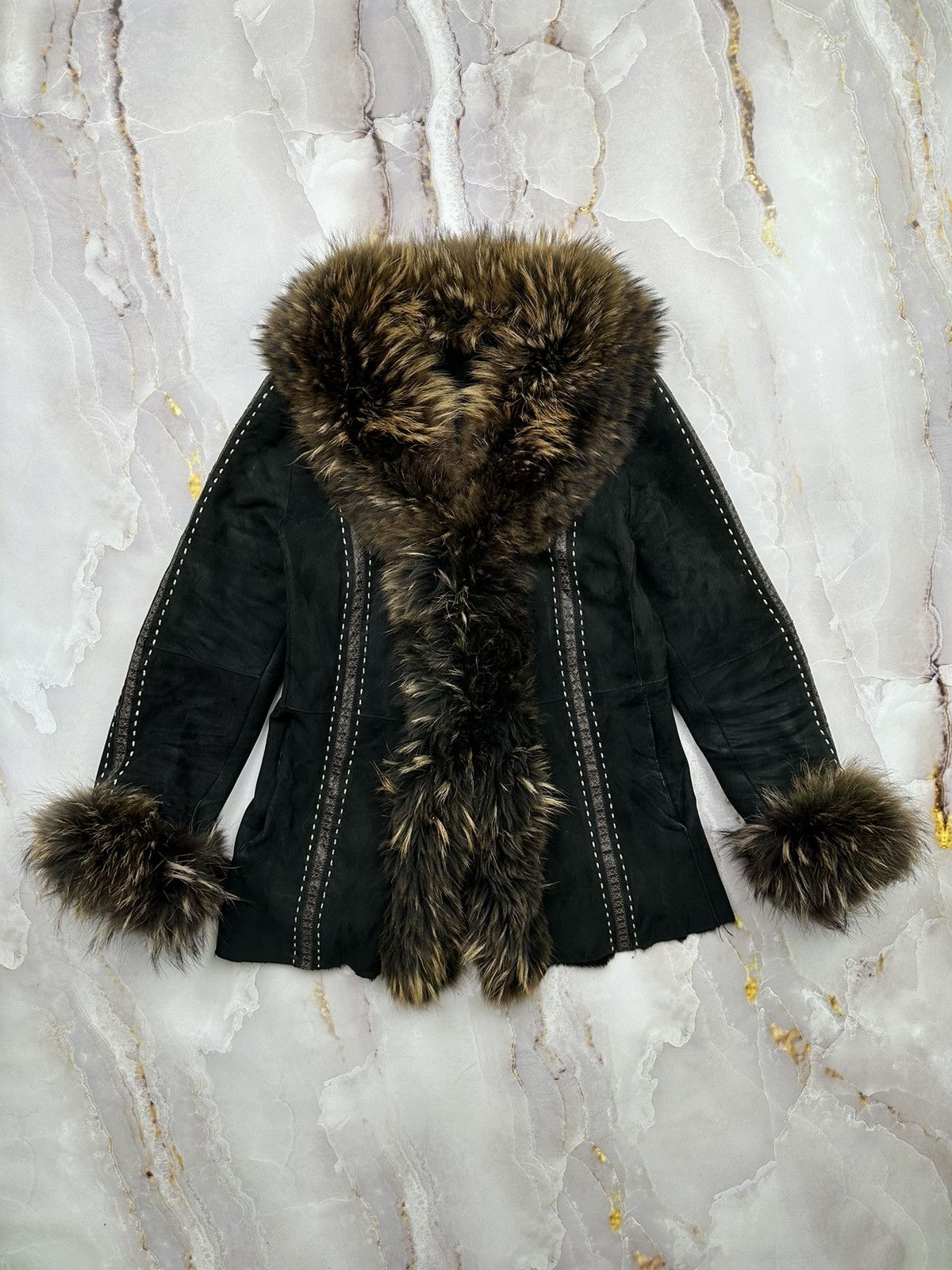Avant Garde × Mink Fur Coat × Vintage Vintage Faux Sheepskin Coat With ...