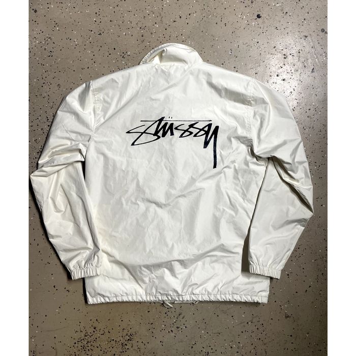 Stussy Stussy White Collared Windbreaker Jacket | Grailed