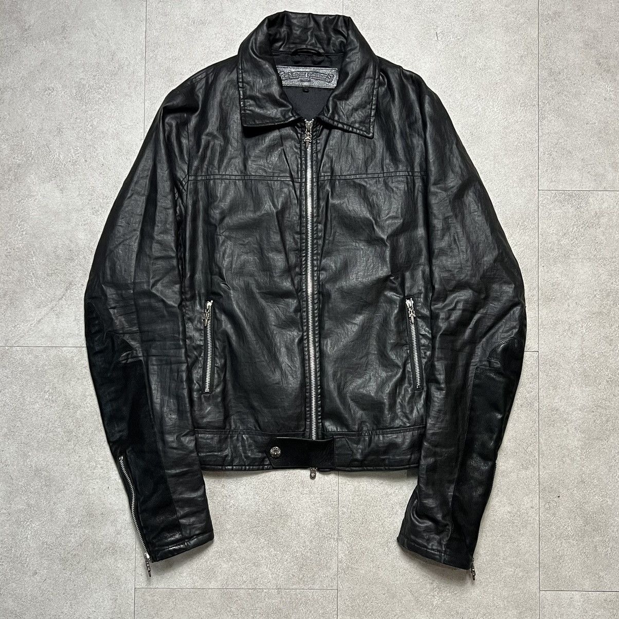 Chrome Hearts Chrome hearts Dagger Zip Leather Flare Elbow Riders ...