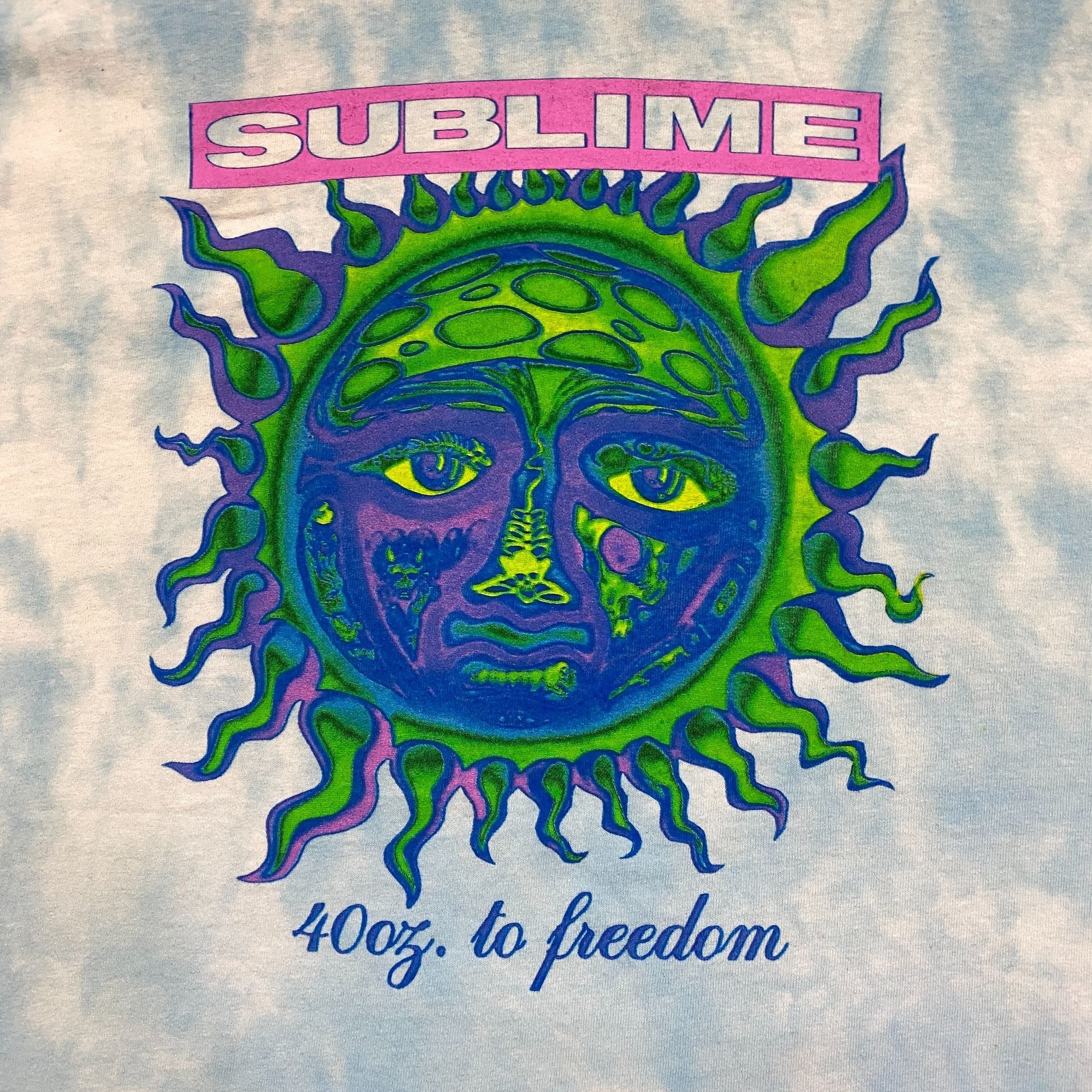 Tour Tee Sublime 40 oz to Freedom Neon Sun Rock Tie Dye XL | Grailed