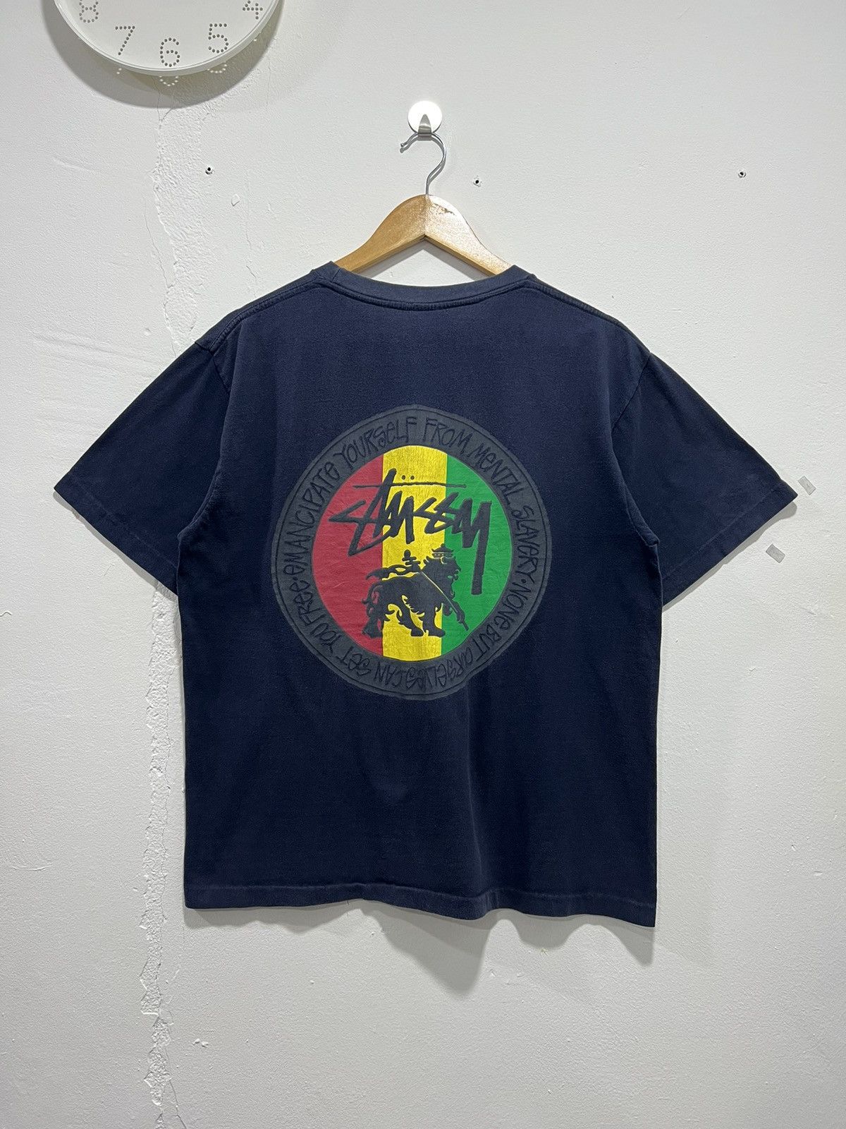 Stussy × Vintage Vintage 90s Stussy Rasta Boxy Cut Tshirt | Grailed