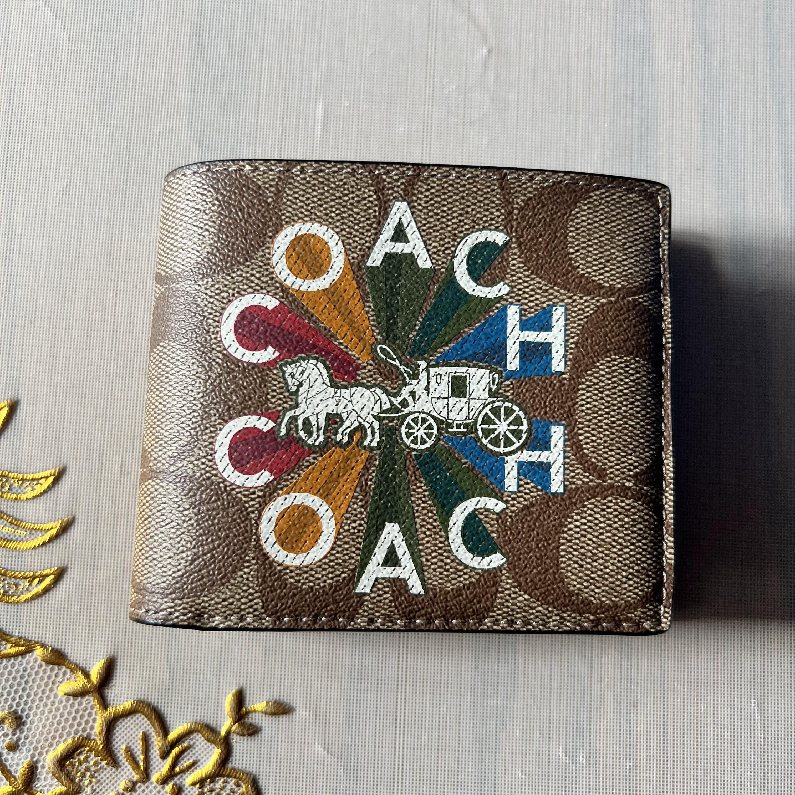 Coach 3 In 1 Wallet In Signature Canvas With Coach Radial Rainbow | Grailed