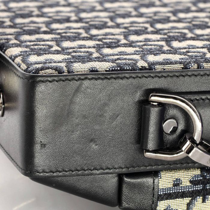 Dior Top Handle Clasp Lock Bag Oblique Canvas and Leather | Grailed