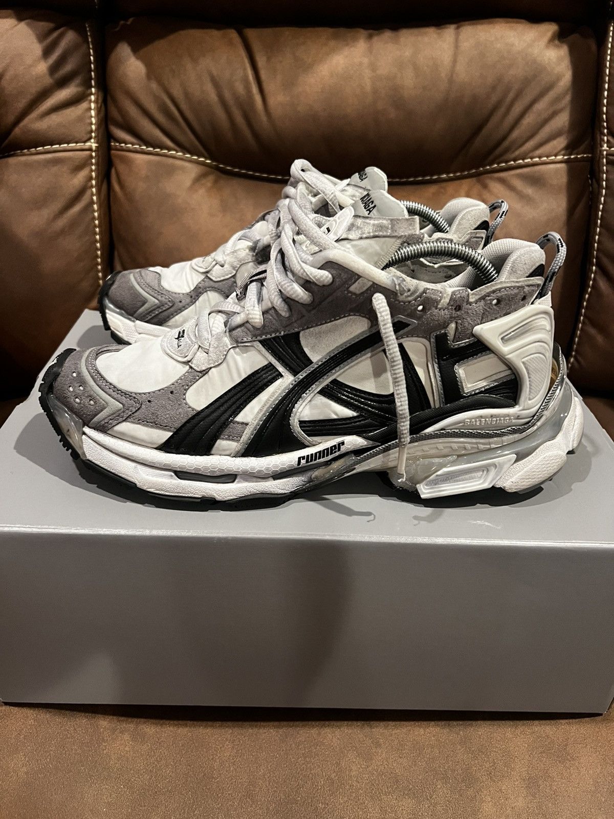 Balenciaga Balenciaga Runner Grey White Black | Grailed