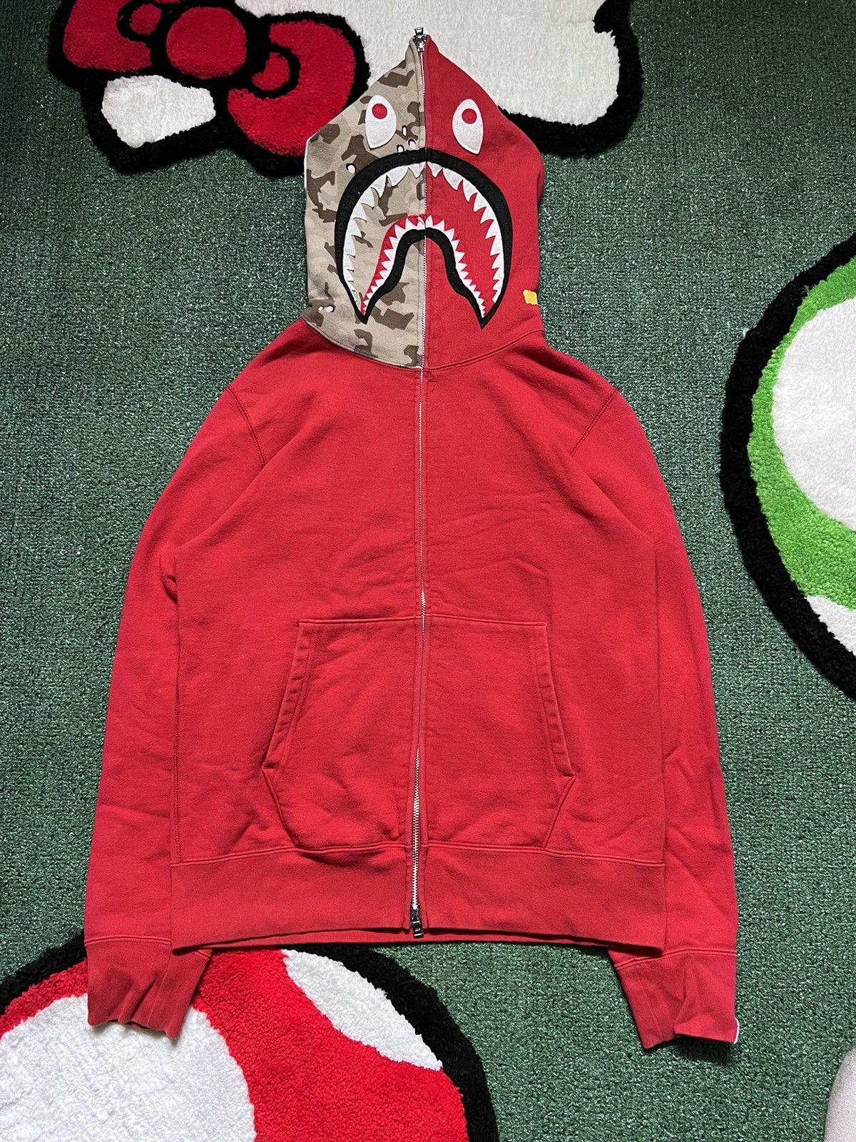 Bape × Stussy Bape x Stussy Shark Full Zip Hoodie | Grailed