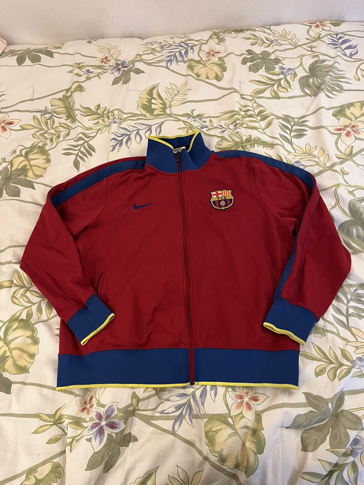 Nike × Vintage FC Barcelona Warm Up Swearshirt | Grailed