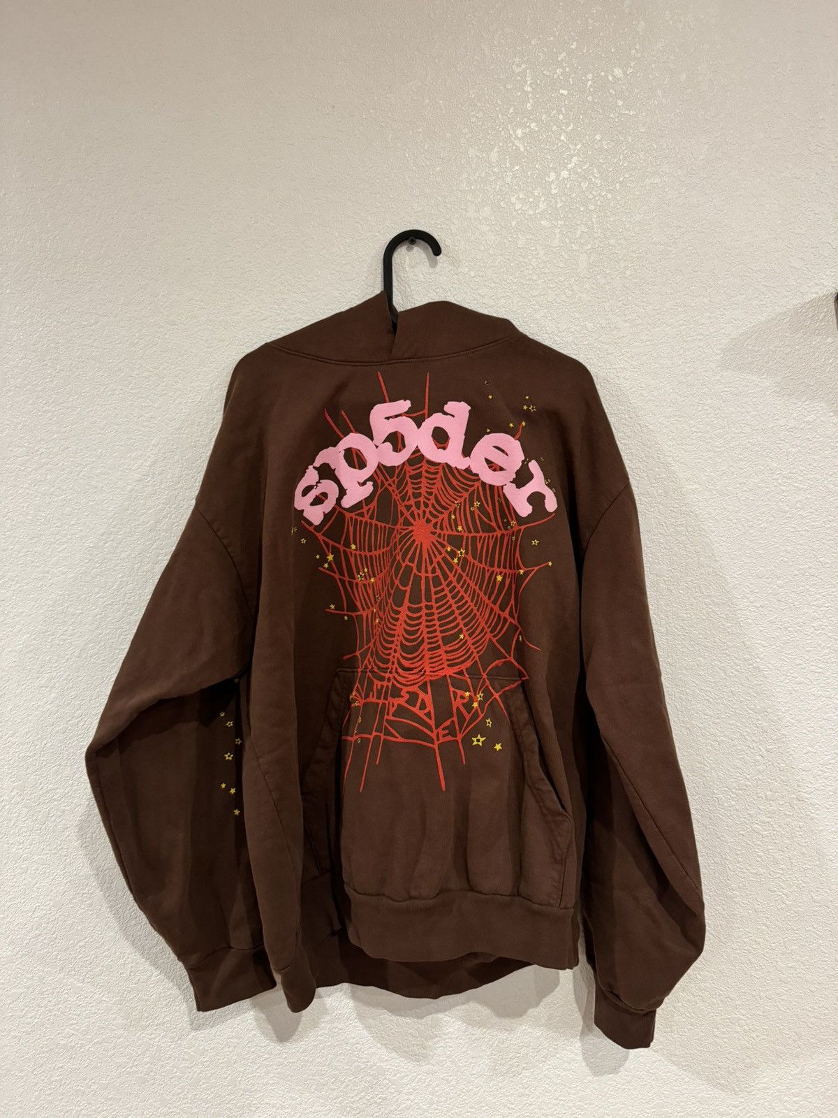 Spider Worldwide Sp5der Brown Web Hoodie - Large | Grailed