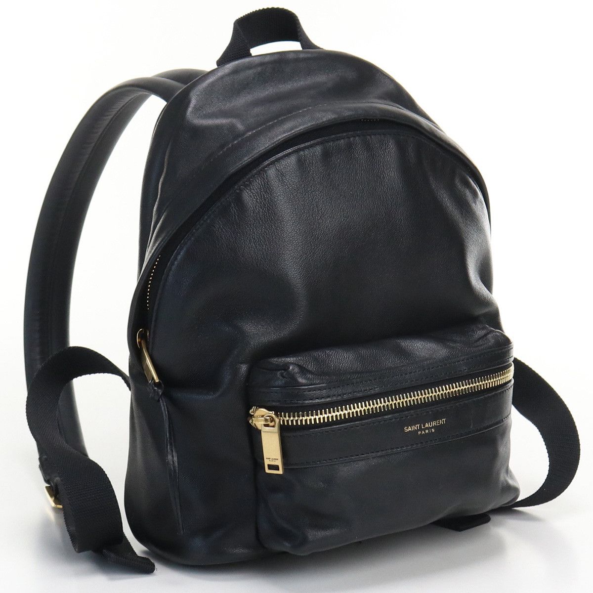 Yves Saint Laurent Yves Saint Laurent Backpack Rucksack Leather Black ...