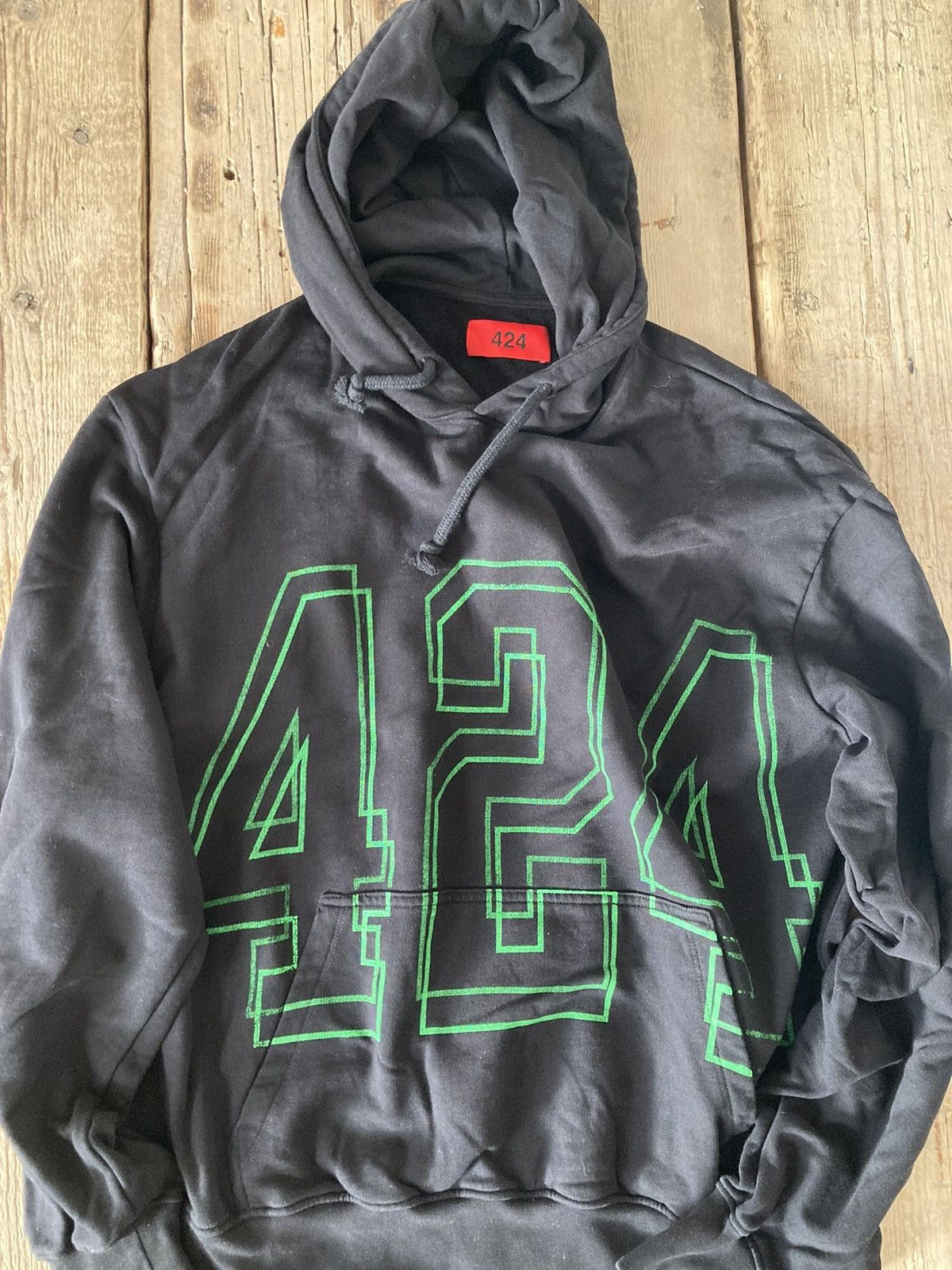 424 On Fairfax 424 neon logo hoodie | Grailed