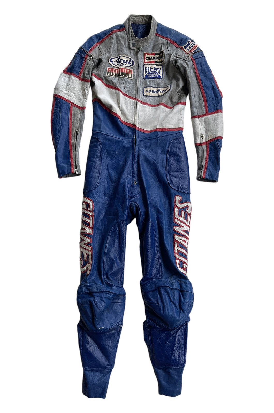 Japanese Brand × Kadoya × Racing Vintage 80s Kadoya Leather Racing Suit ...