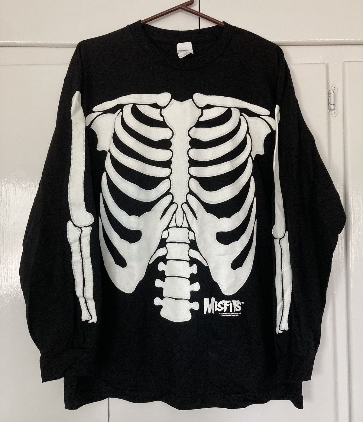 Vintage MISFITS 1997 SKELETON BONES LONG SLEEVE SHIRT VINTAGE 90S | Grailed