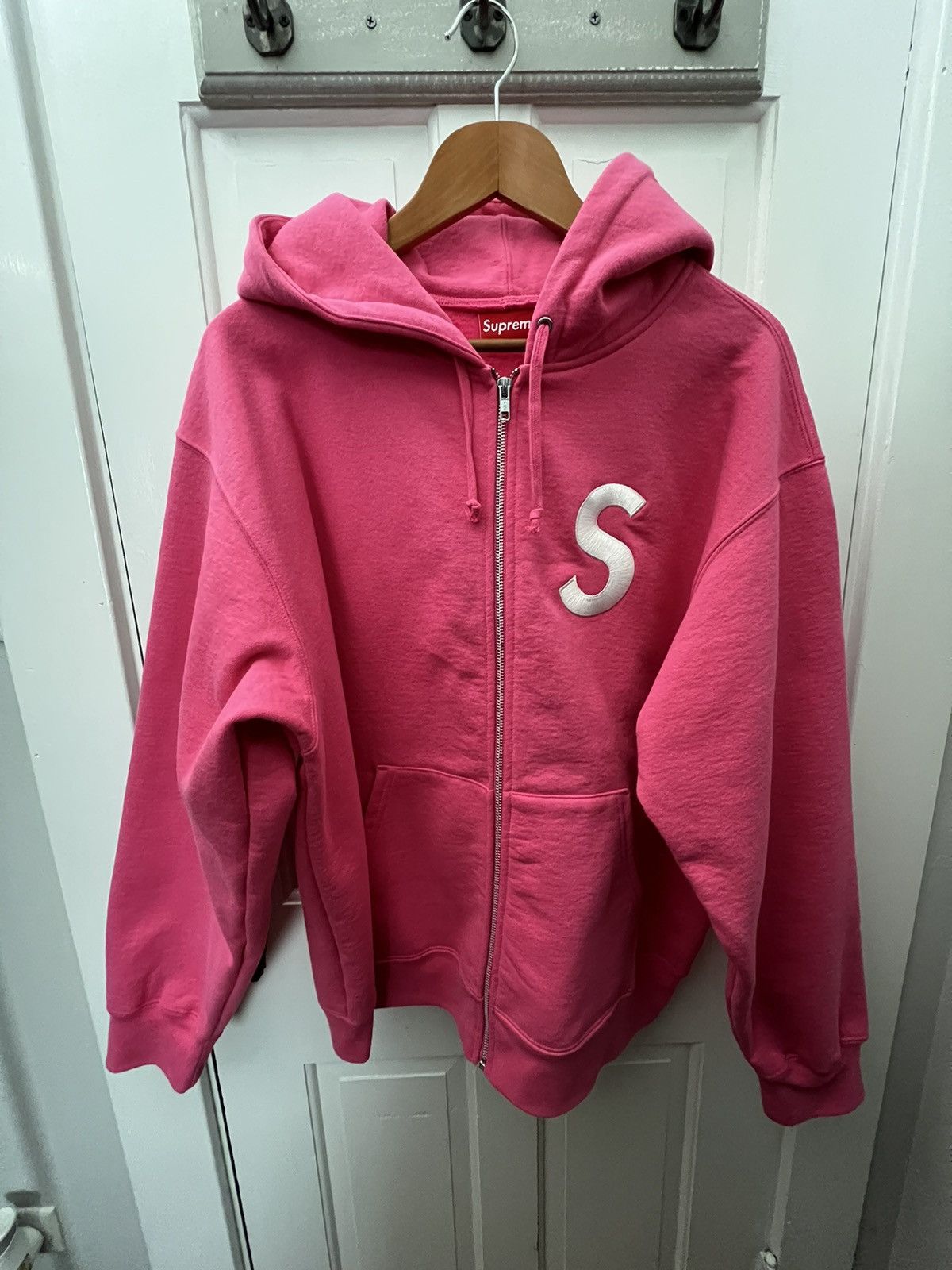 Designer × Streetwear × Supreme SUPREME S LOGO ZIPUP IN RARE PINK COLOR ...