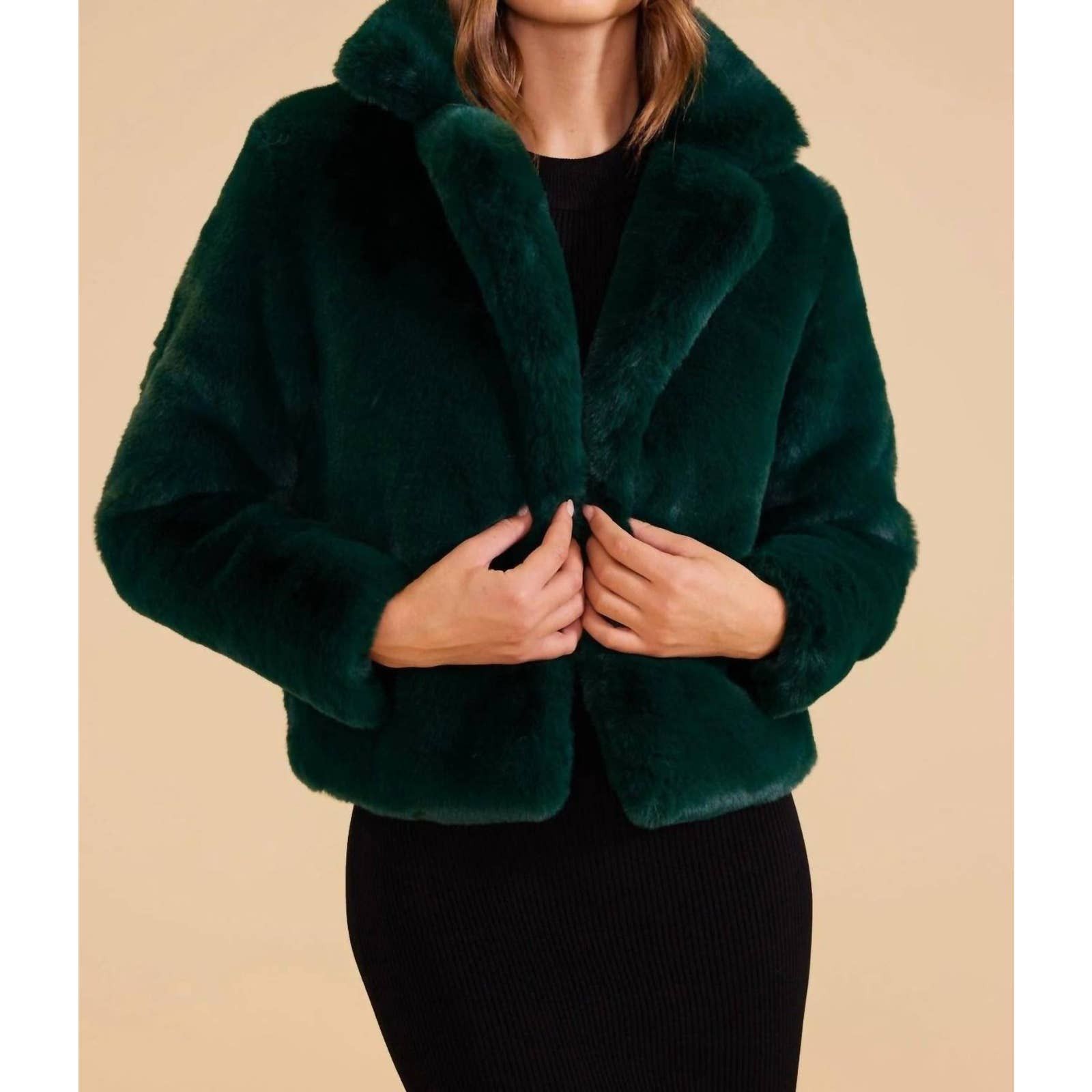 MINKPINK MINKPINK Raquel Fur Jacket In Dark Green | Grailed
