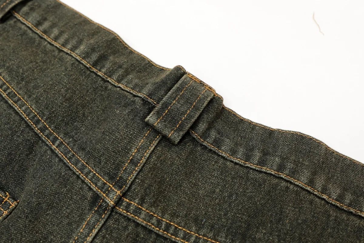 Vintage Distressed Double Stitching Jorts Vintage Style Baggy Cholo ...