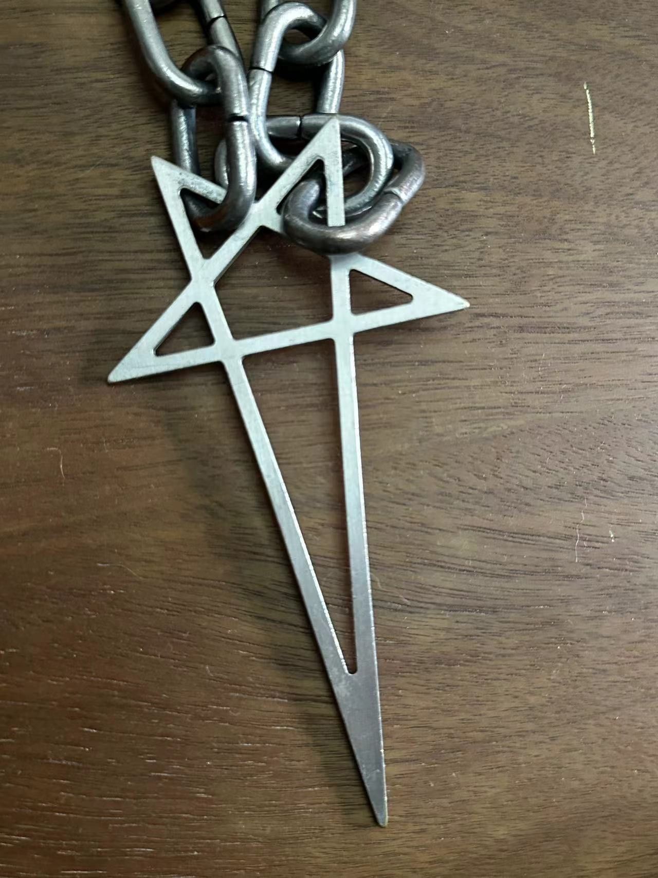 Rick Owens PENTAGRAM CHAIN CHOKER | Grailed