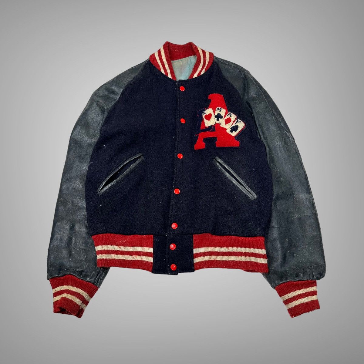Made In Usa × Streetwear × Vintage Vintage 1960s playing cards varsity ...