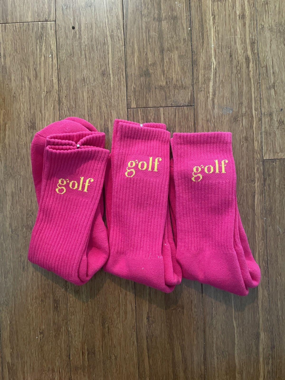 Golf Wang Golf Wang pink socks 3 pairs | Grailed