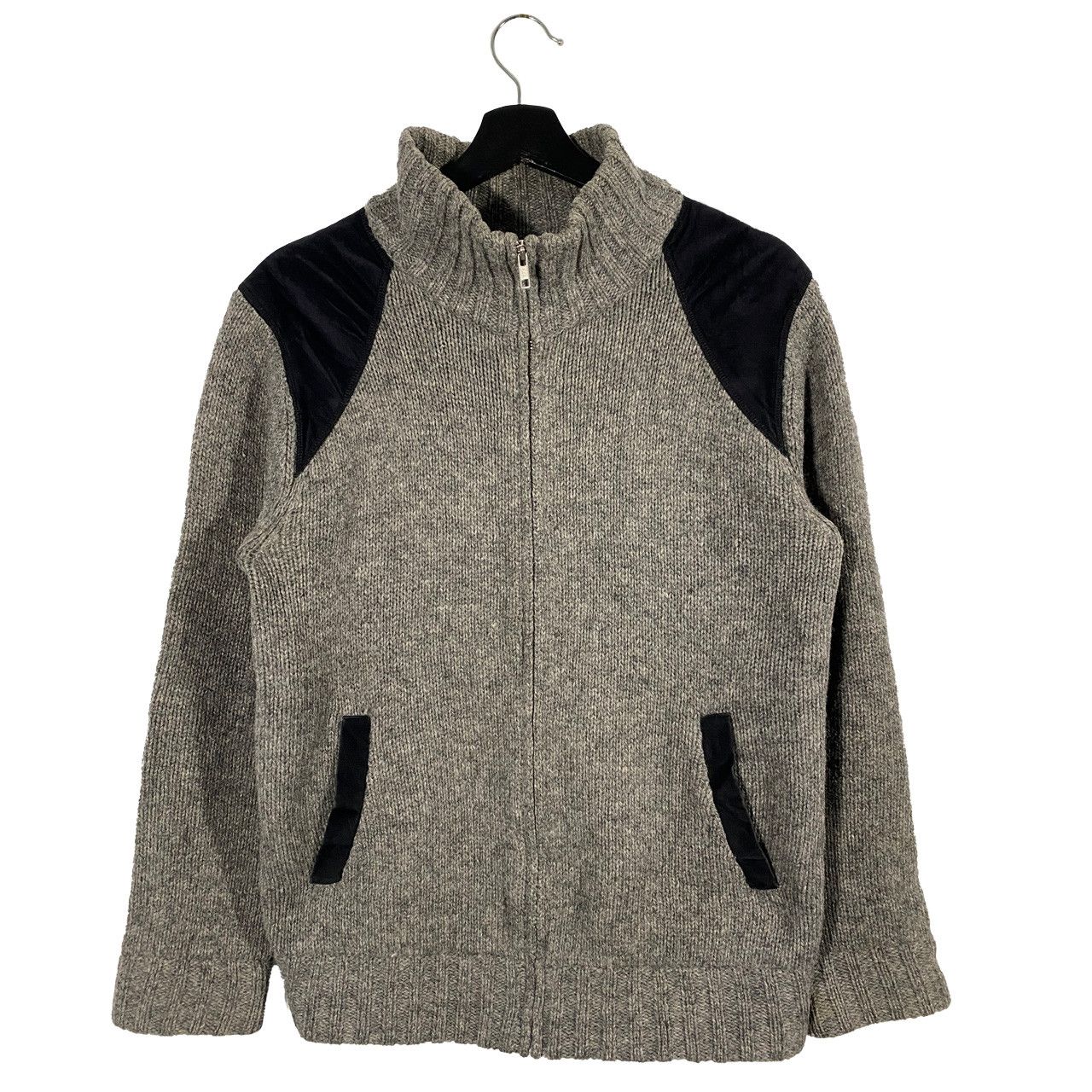 Beams Plus Beams Knit Full Zip jacket gray / black | Grailed