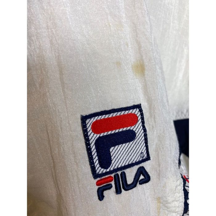 Fila 90's Vintage Fila Logo Full Zip Windbreaker Jacket Men's Size M White | Grailed