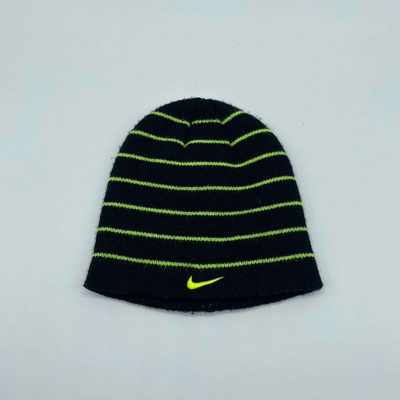 Nike Vintage Y2k Nike Neon Striped Skully Beanie | Grailed