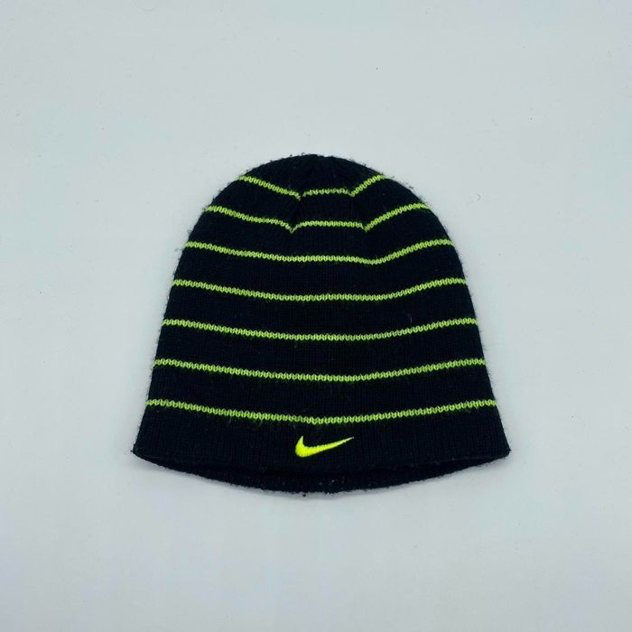 Nike Vintage Y2k Nike Neon Striped Skully Beanie | Grailed