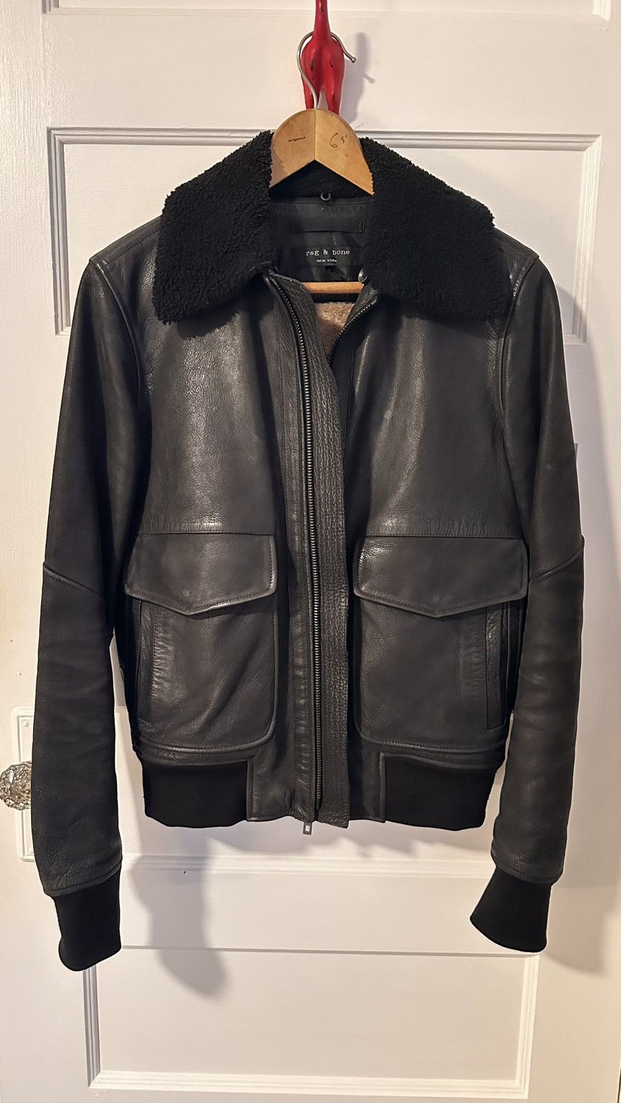 Rag & Bone Rag & Bone Leather Shearling Lined Aviator Jacket | Grailed