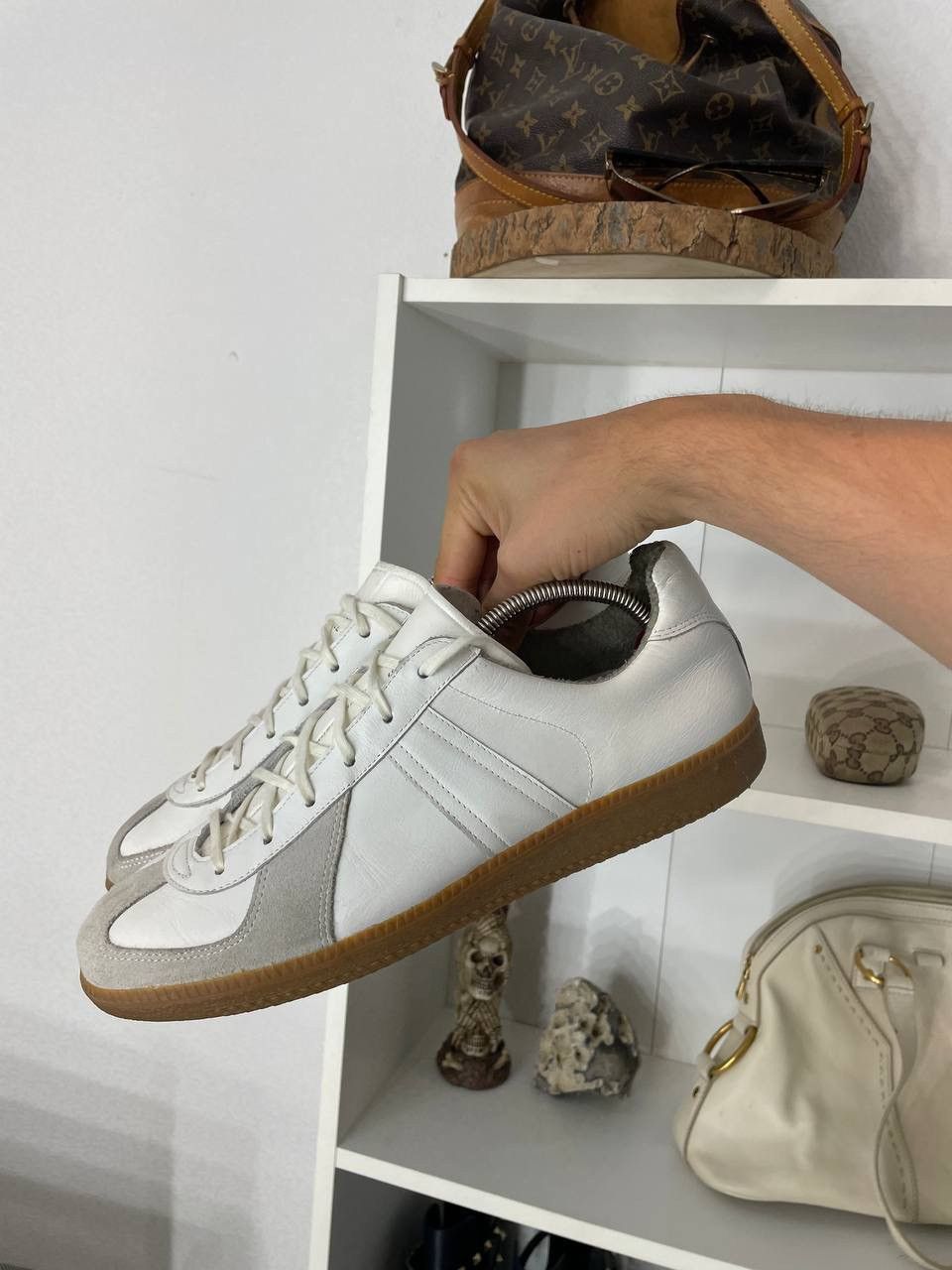 Vintage Vintage BW Sport German Army White Leather Low-Top Sneakers ...