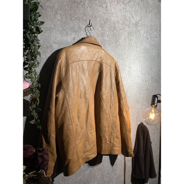 Vintage VTG LAMB LEATHER CAMEL LEATHER JACKET HEDI ERD Y2K RICK ROCK ...