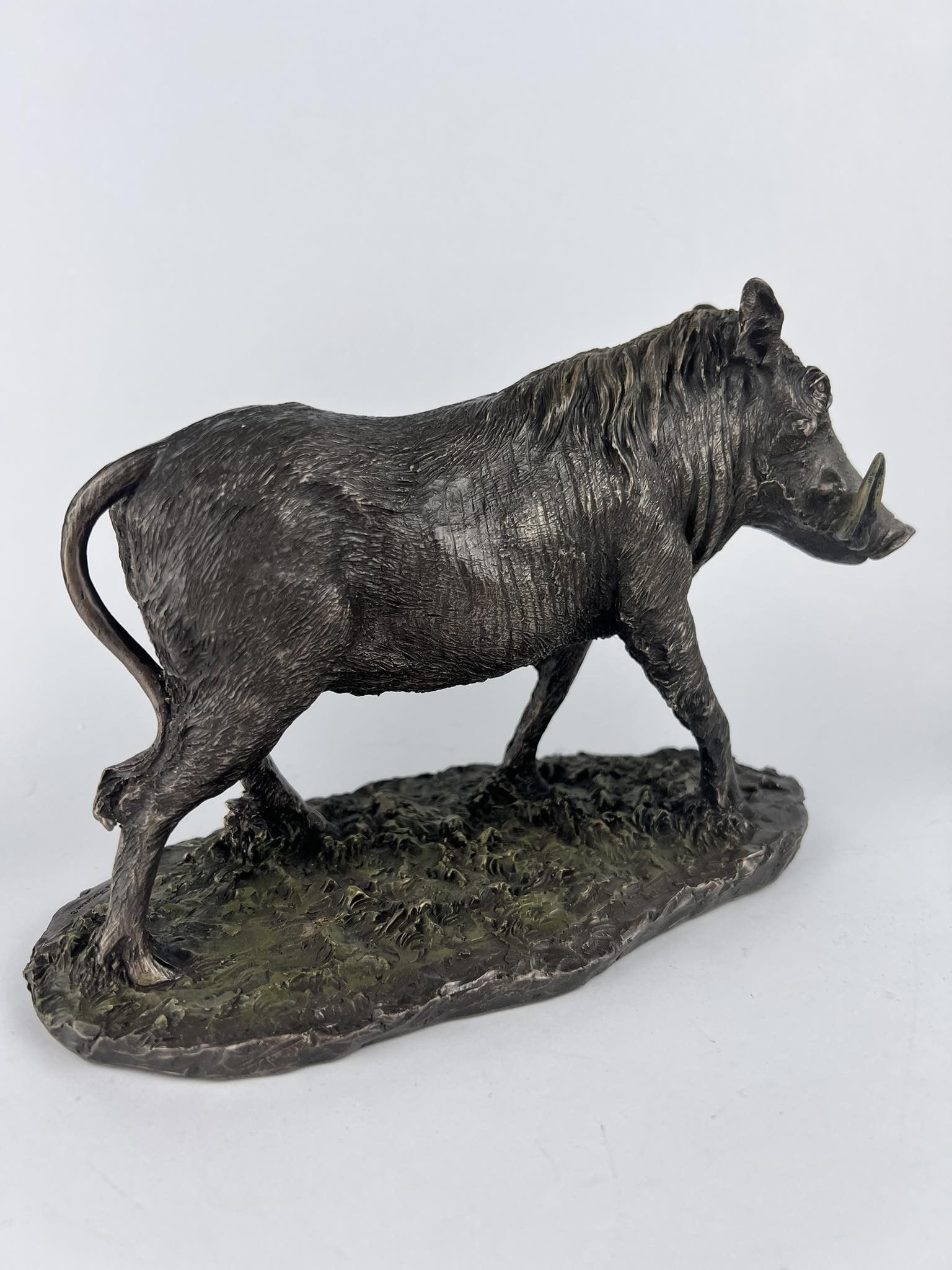 Vintage Wild Boar Statue Figure Polystone Bronze Made in Italy 20 cm ...
