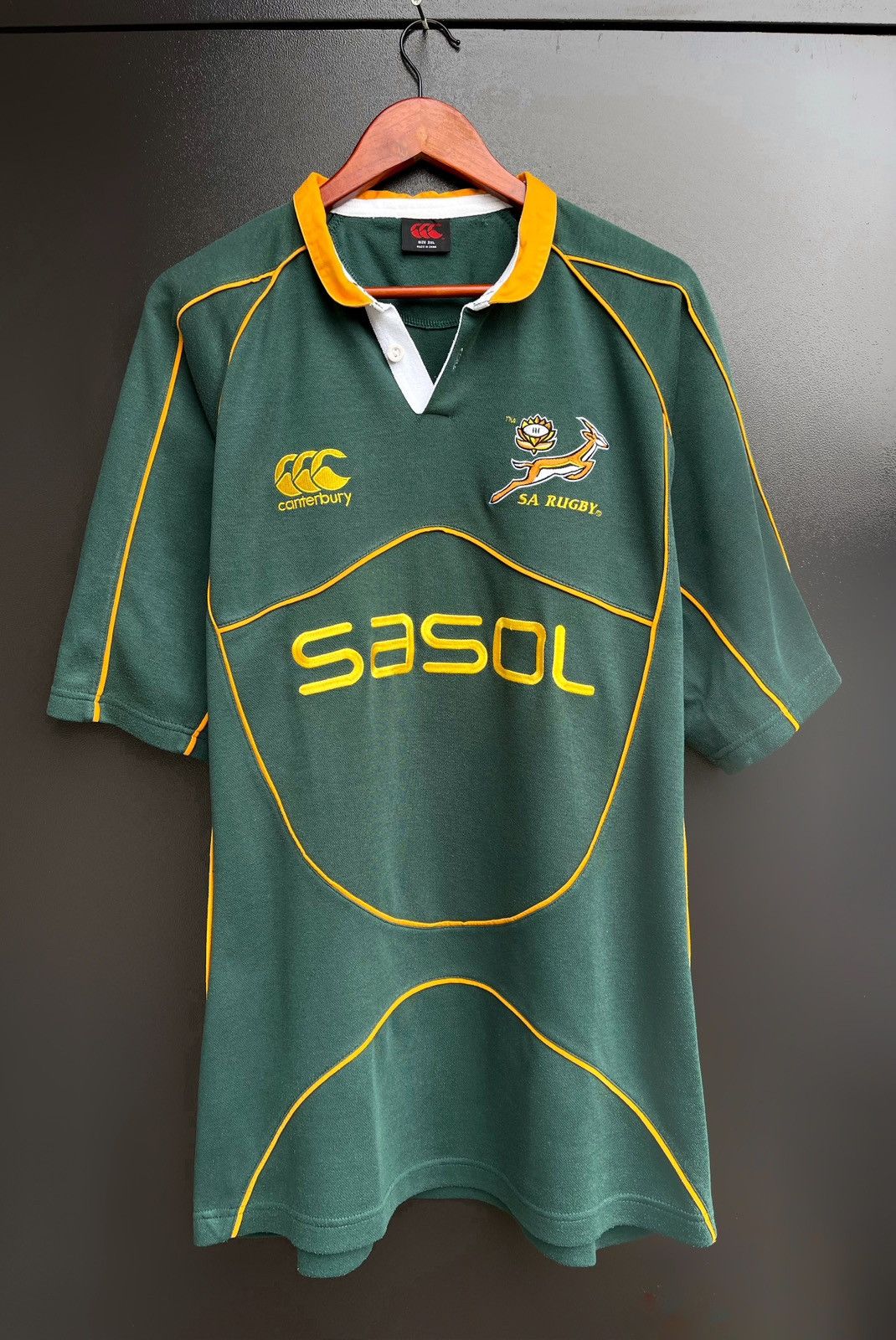 Vintage South Africa 2007 Rugby Shirt Jersey Canterbury Springboks ...