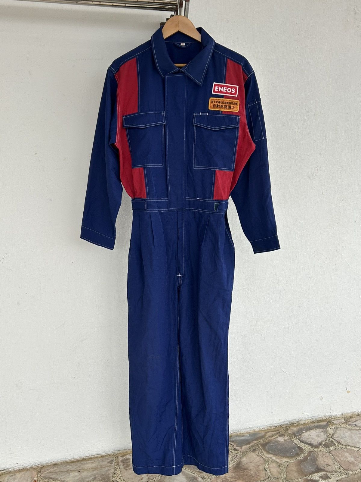Japanese Brand Eneos Japan Vintage Coverall Blue Red | Grailed