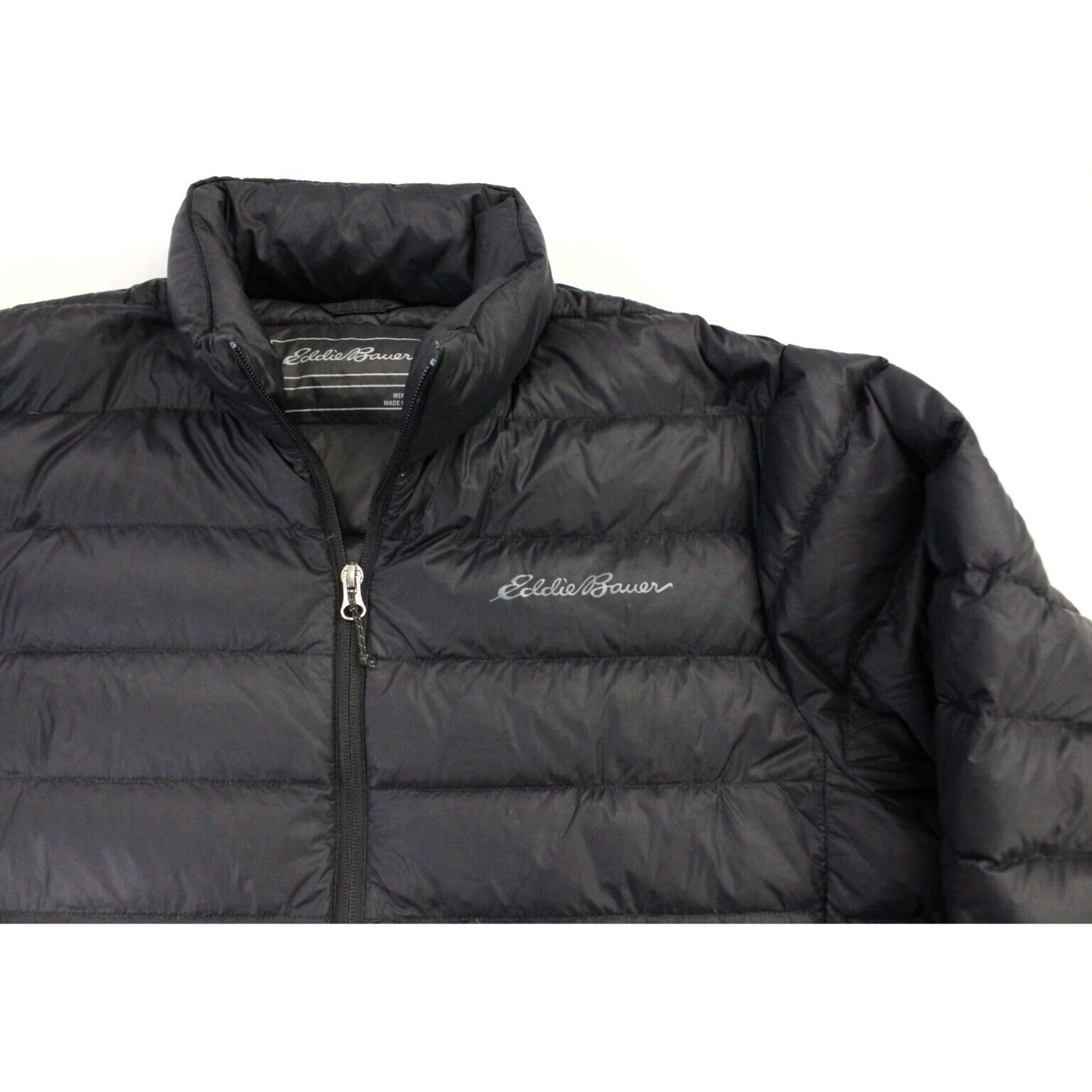 Eddie Bauer Eddie Bauer Mens Large Tall Down Puffer Jacket Black ...