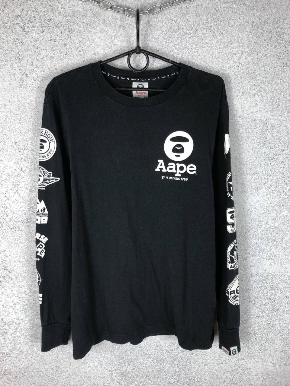 Aape A Bathing Ape Logos Bape Long Sleeve Shirt | Grailed