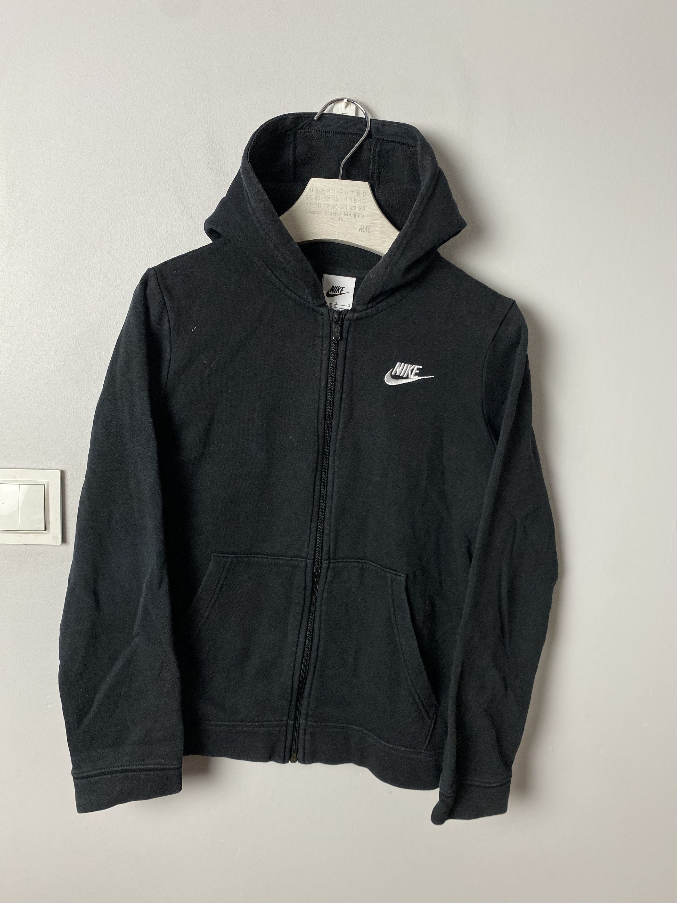Nike × Streetwear Nike small logo swoosh zip-up hoodie | Grailed
