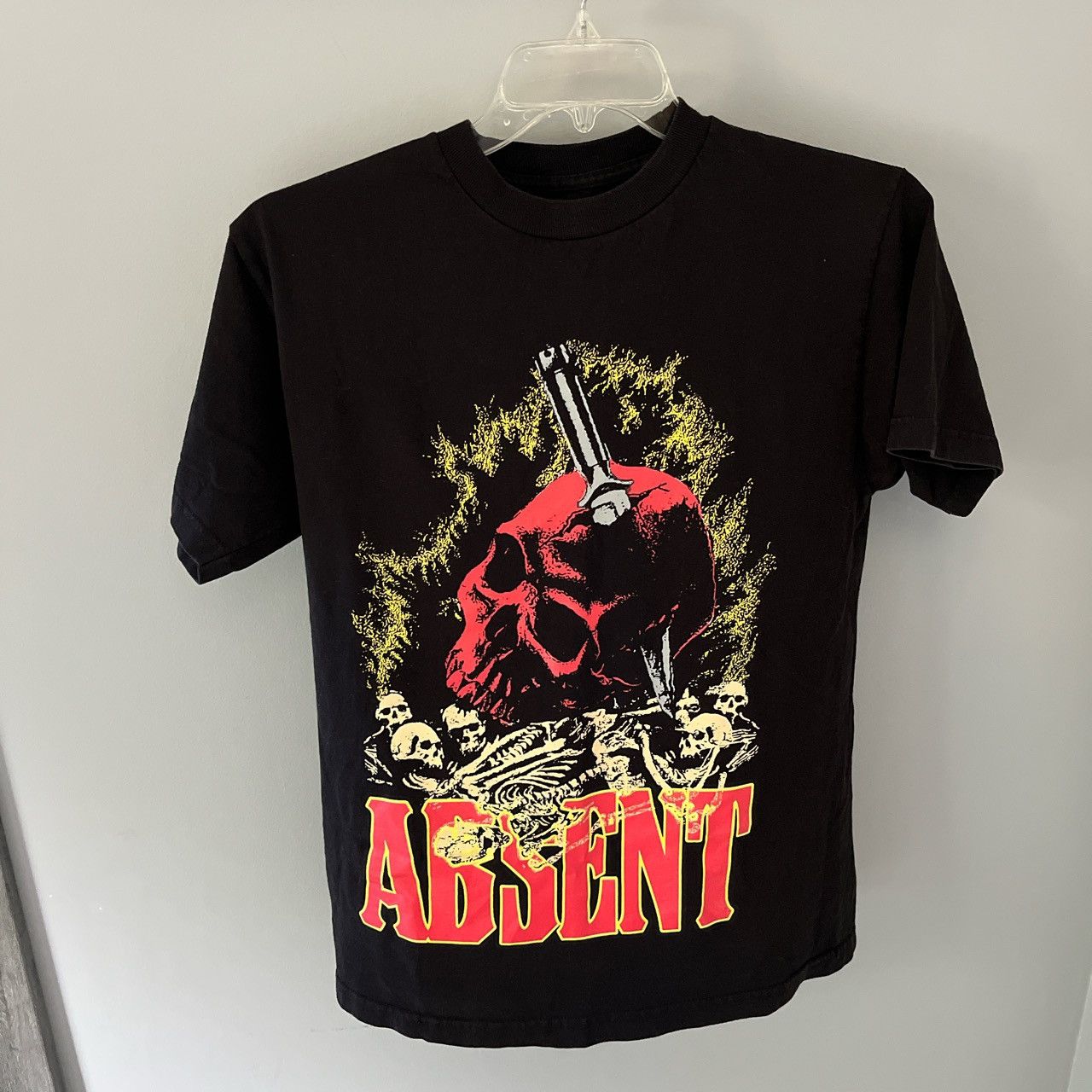 Half Evil Half Evil x Absent Skull Graphic Tee | Grailed