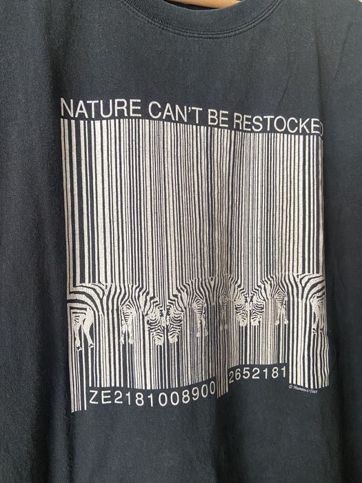 Vintage Vintage 90’s Nature Can’t Be Restocked Art black tee shirt ...