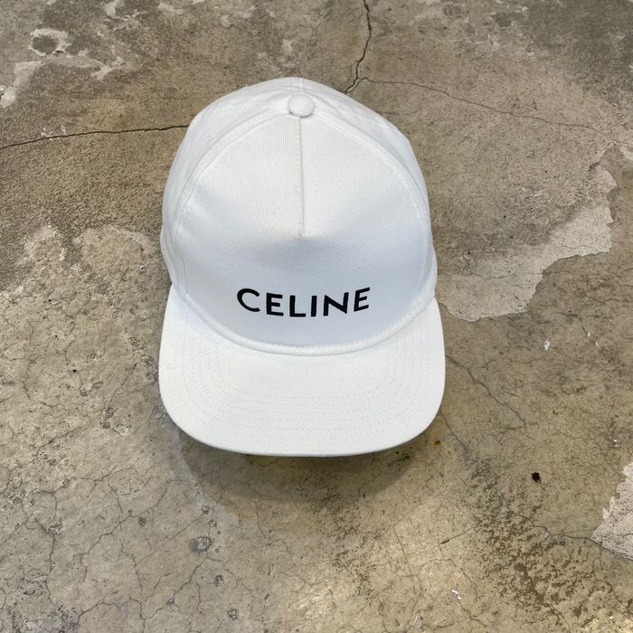Celine Celine white logo cap | Grailed