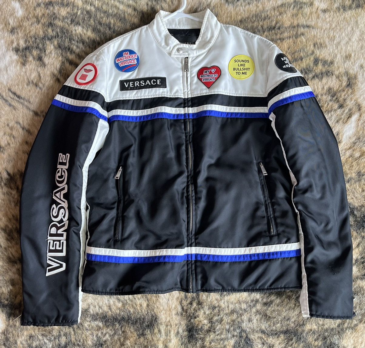 Versace versace jacket with patches | Grailed