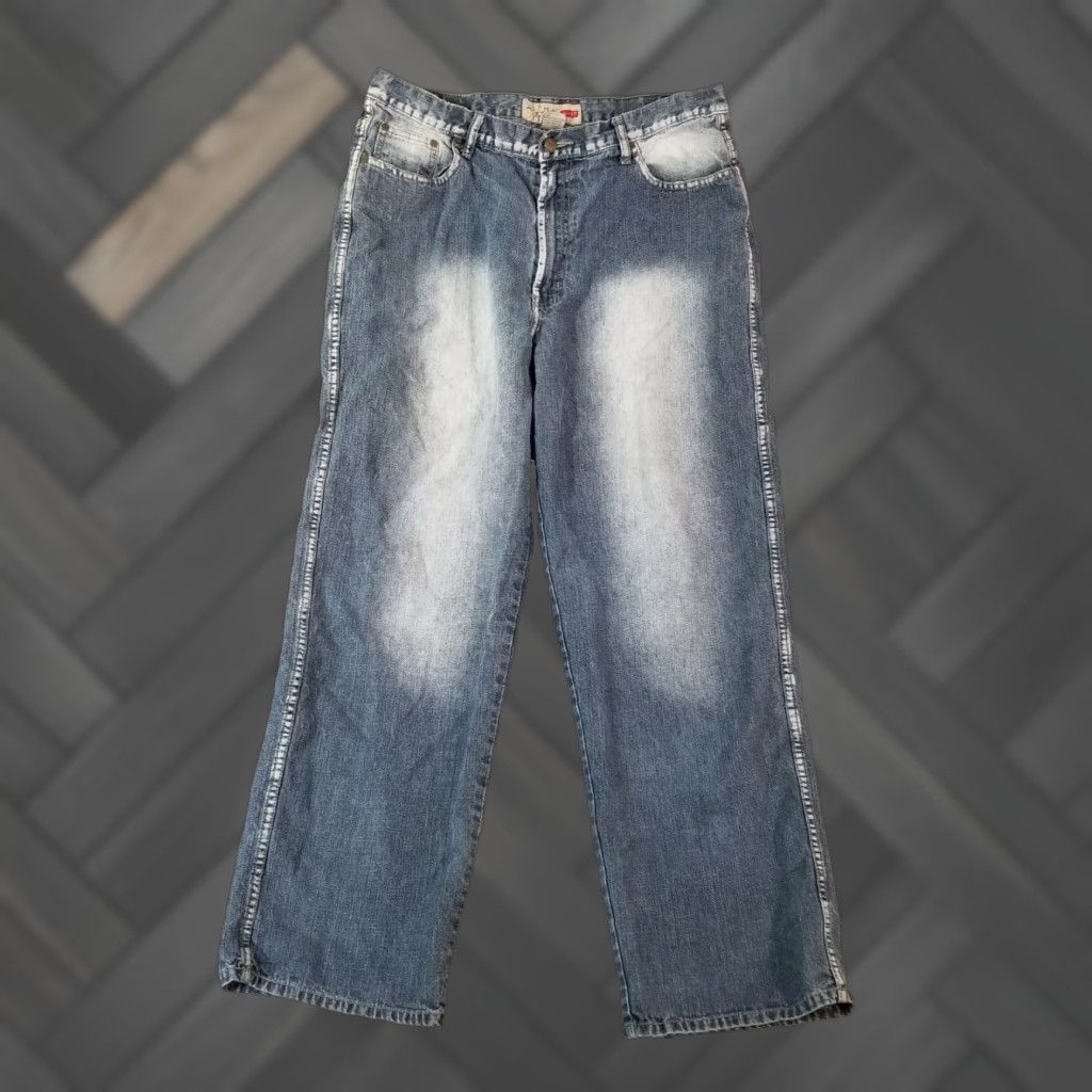 Vintage Alpha 17 A-17 Jeans Men 38x32 Blue Denim 5-Pocket Straight ...