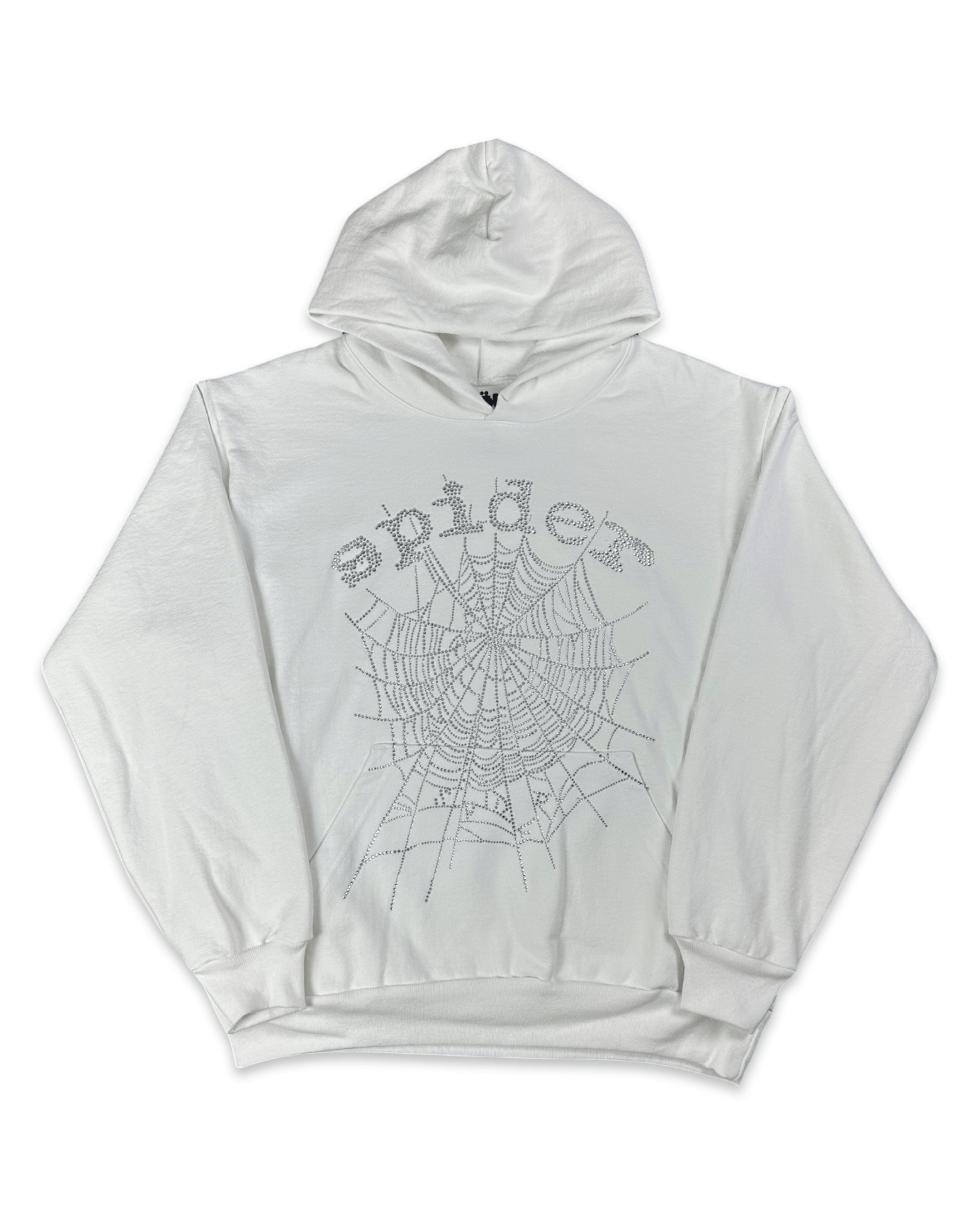 Sp5der × Streetwear × Young Thug SP5DER OG Rhinestone Logo Web White ...
