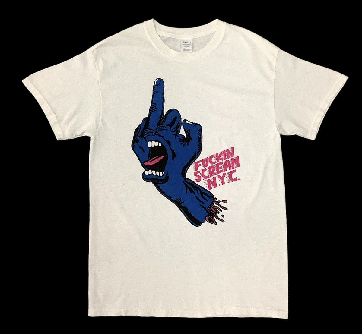 Santa Cruz Skateboards SANTA CRUZ MIDDLE FINGERS PARODY TEE | Grailed