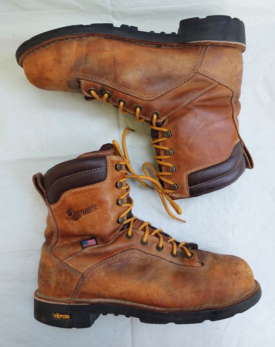 Danner DANNER QUARRY 8" distressed brown GORE-TEX steel toe boots | Grailed