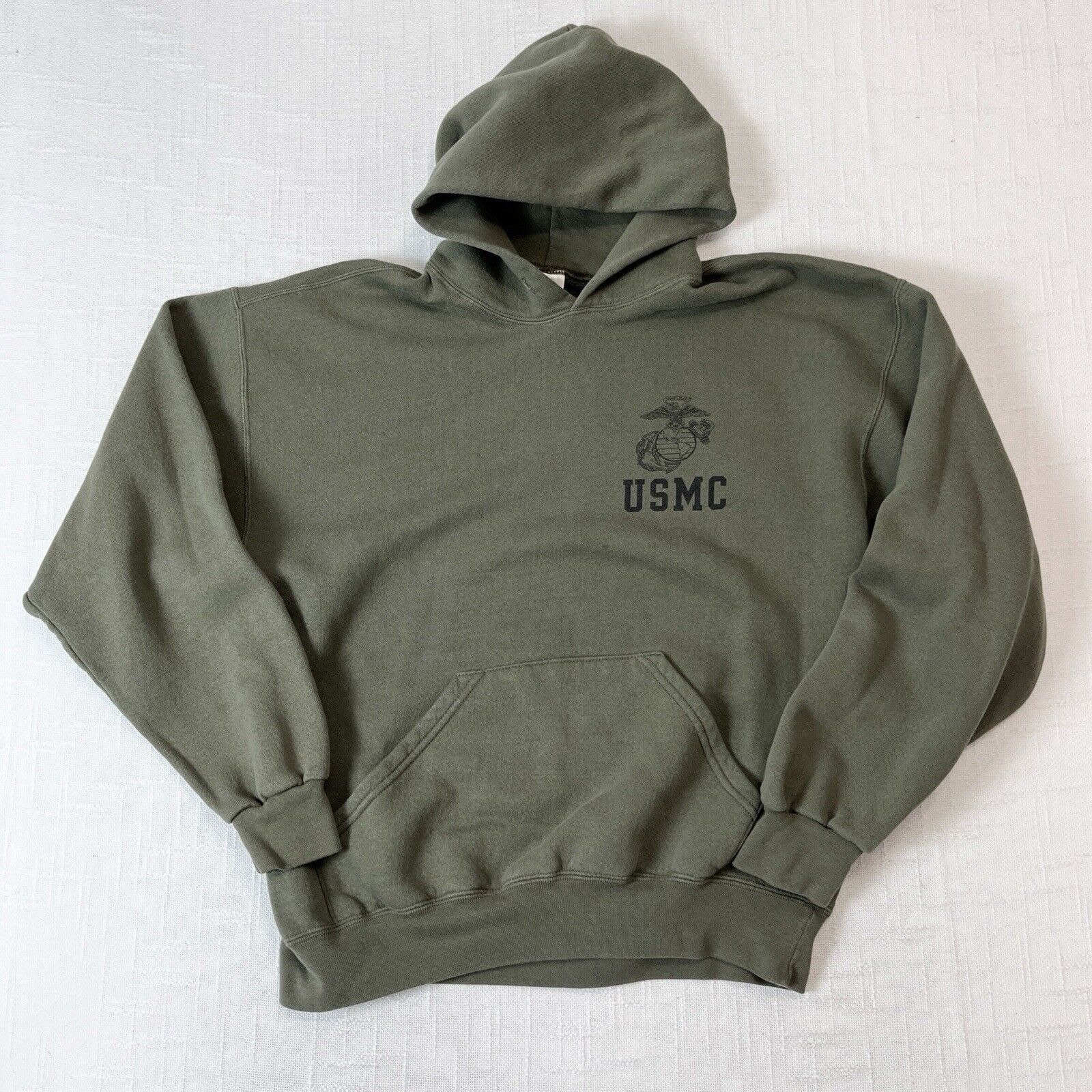 Vintage Y2K MJ Soffe USMC US Marine Corps Hoodie Boxy Large Vtg USA | Grailed