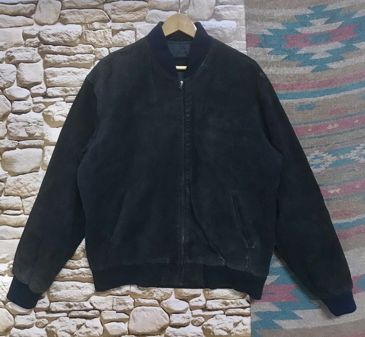 Band Tees Johnny Hallyday Suede Leather Jacket | Grailed