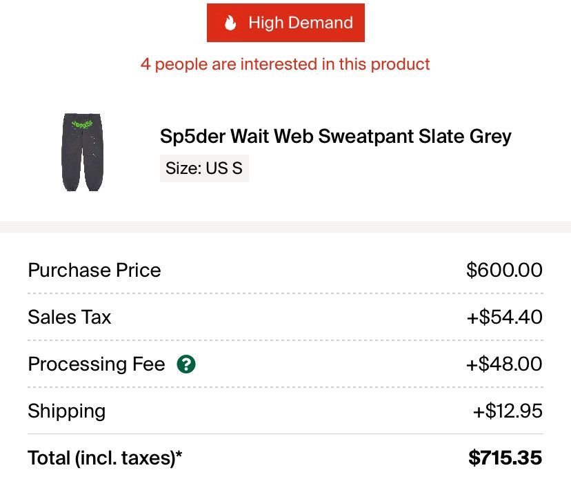 Spider Sp5der Worldwide Slate Grey Sweat Pants | Grailed